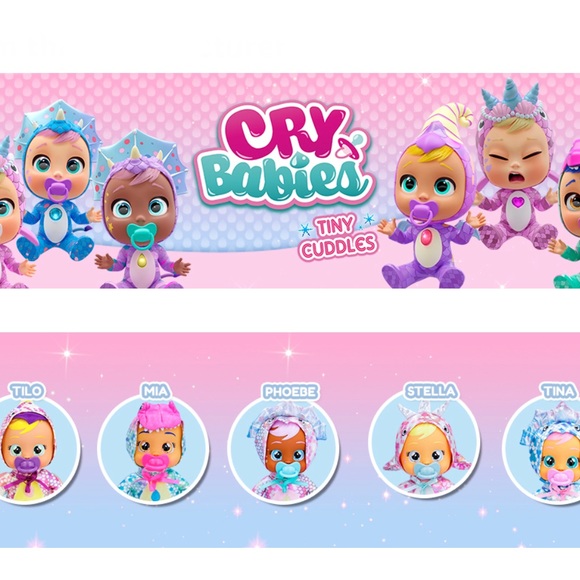 Cry Babies | Toys | Cry Babies Tiny Cuddles Dinos Tina 9 Baby Dolls ...